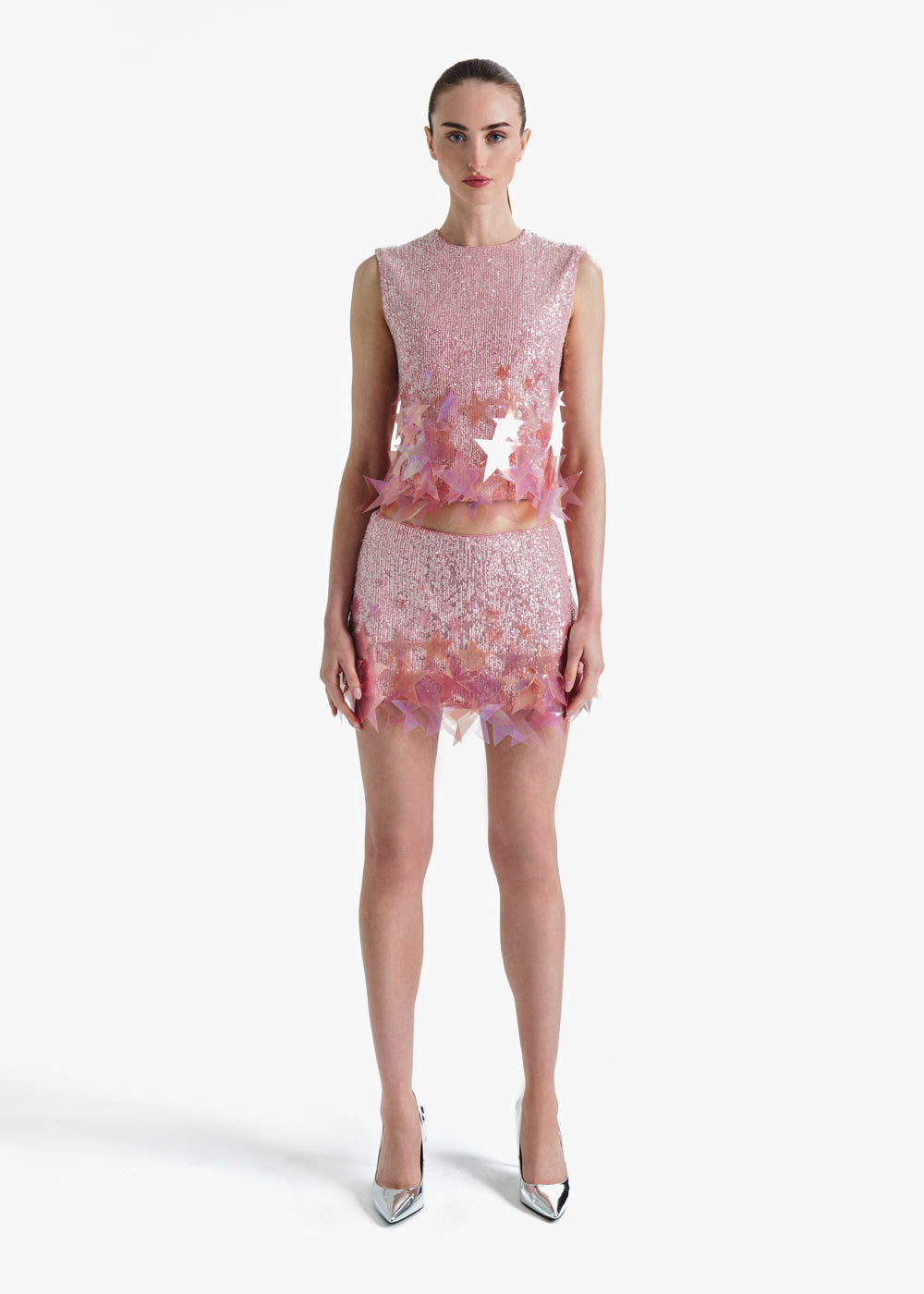 Pink Growing Star Sleeveless Top